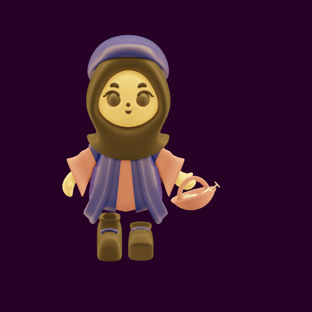 3d chibi caracter render lowpoly for your artwork - MasterBundles