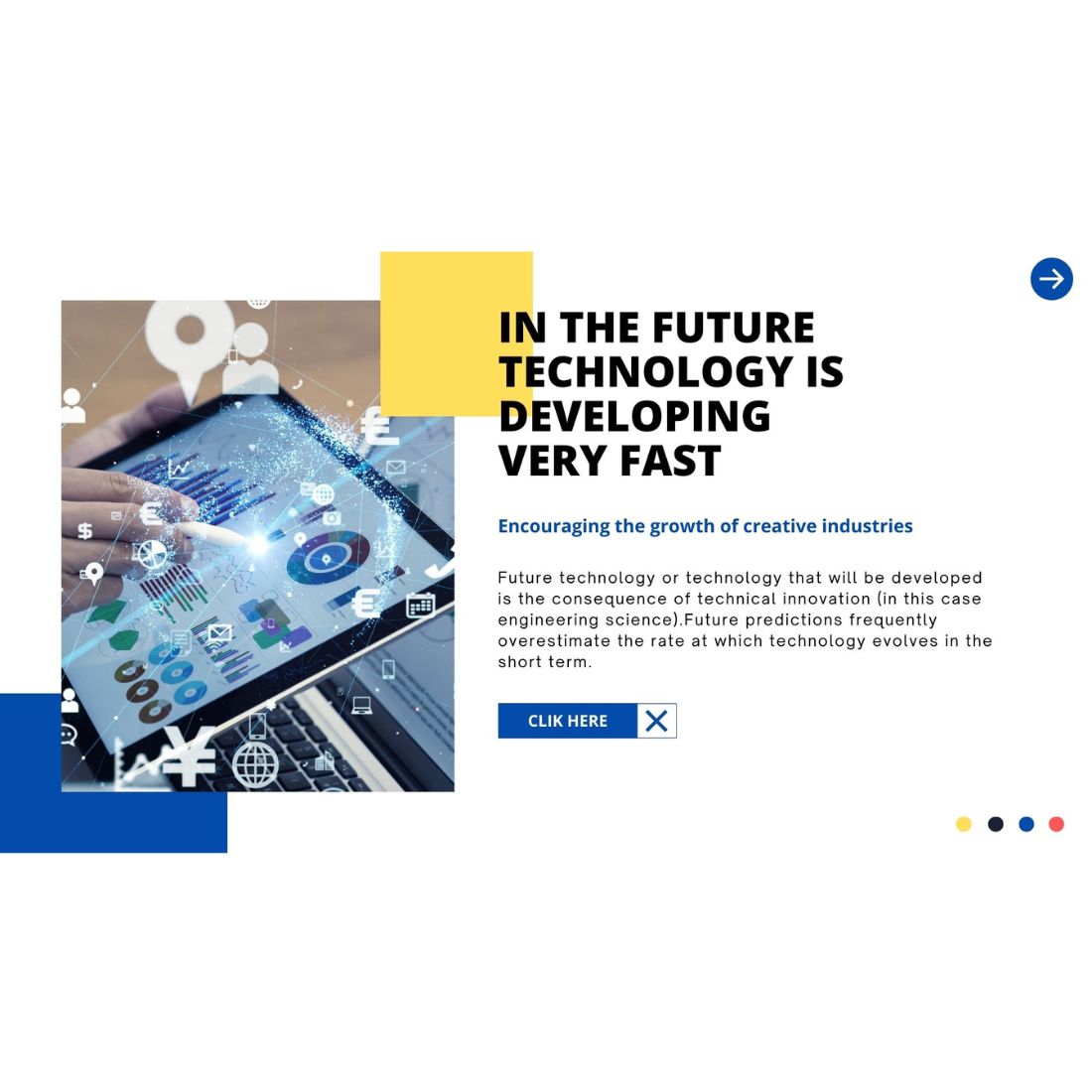 Blue and Yellow Professional Future Technology Presentation - MasterBundles