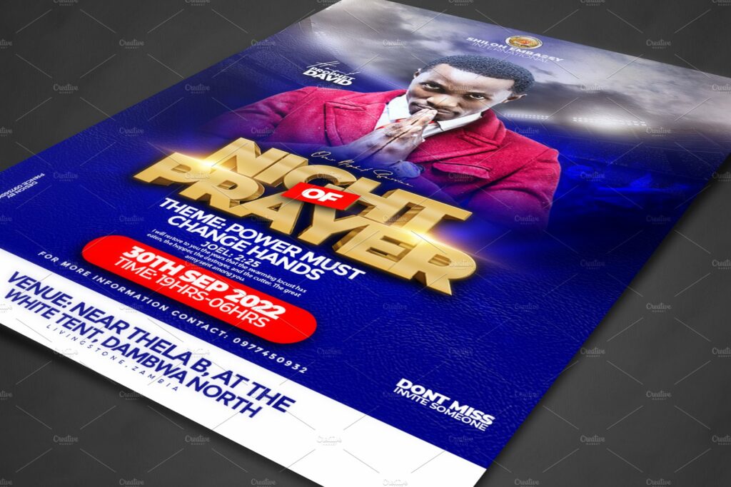 Night Of Prayer church flyer templat – MasterBundles