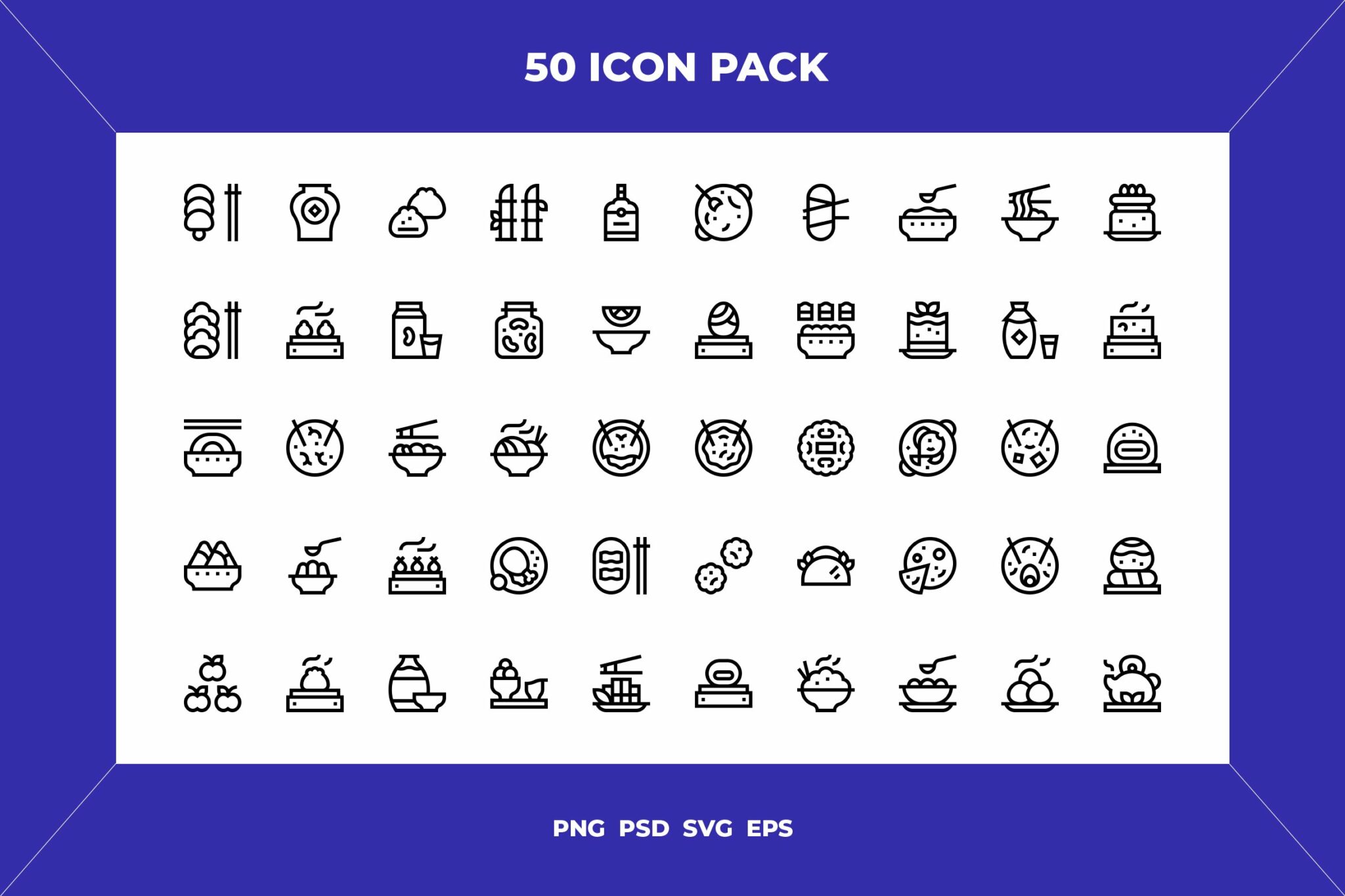 Chinese food icons – MasterBundles