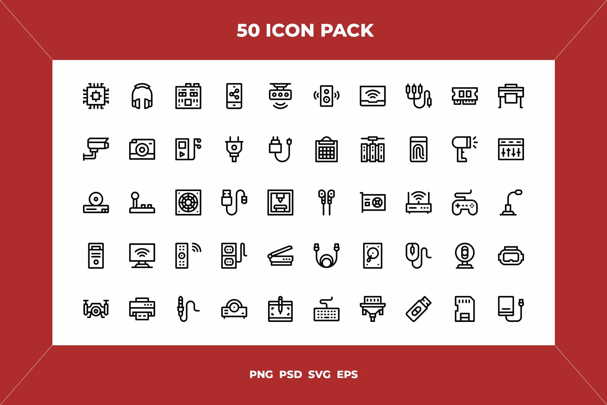 Computer peripherals icons – MasterBundles