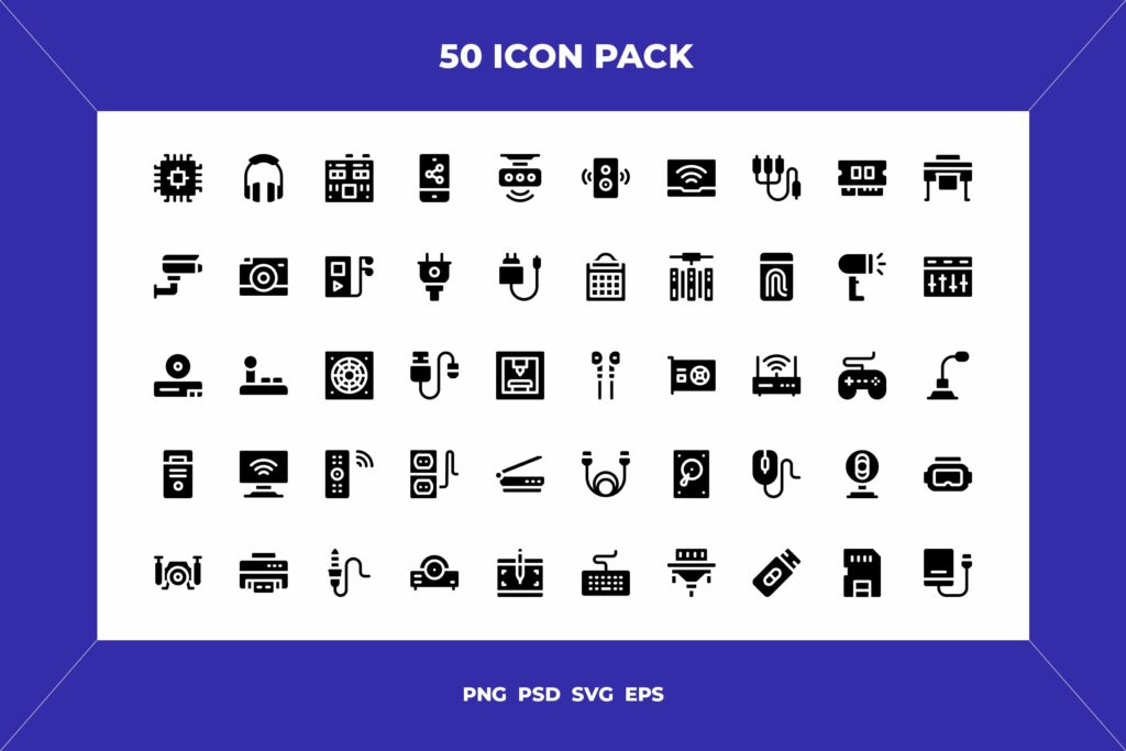 Computer peripherals icons – MasterBundles