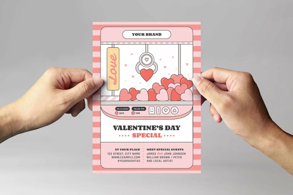 Valentine's Day Retro Arcade Concept – MasterBundles