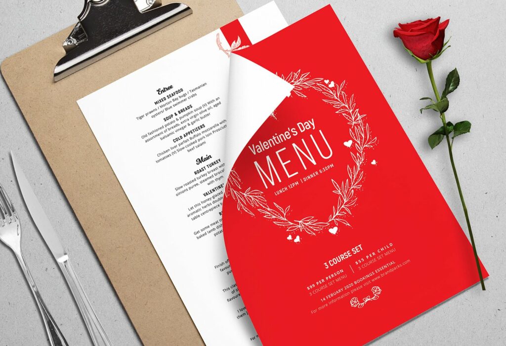 Valentines Menu Template Vol.2 – MasterBundles