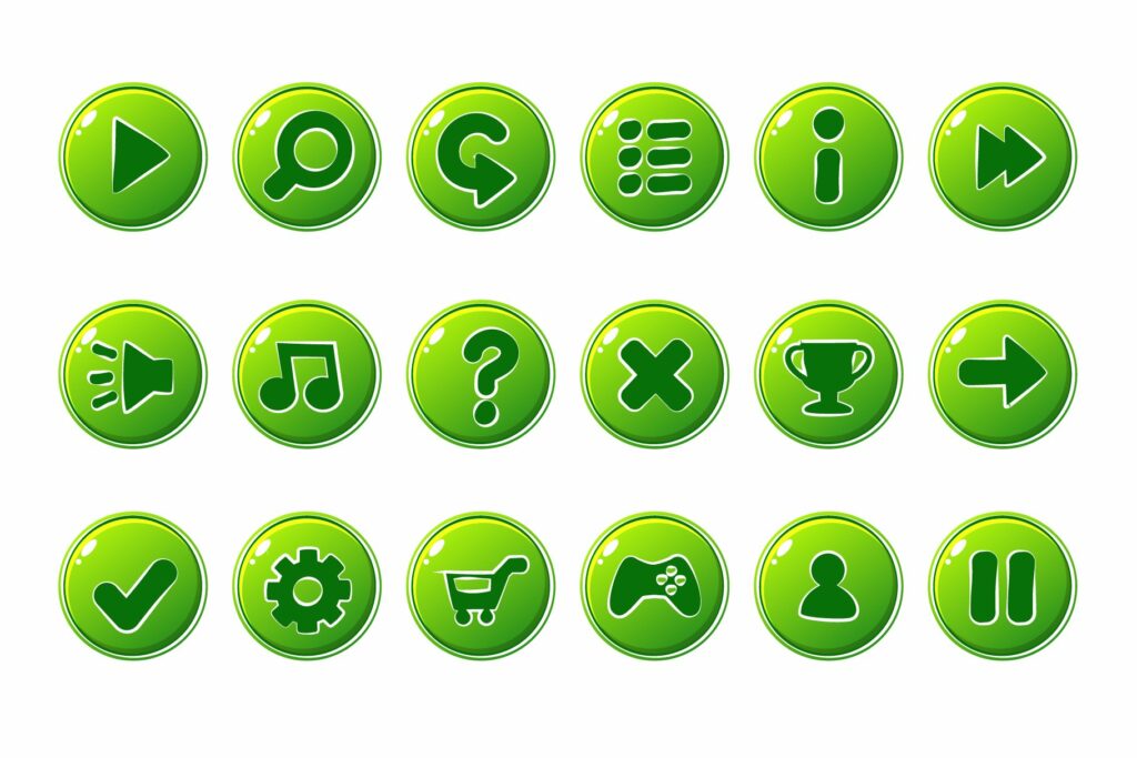 Vector Glossy Buttons for Ui Game – MasterBundles