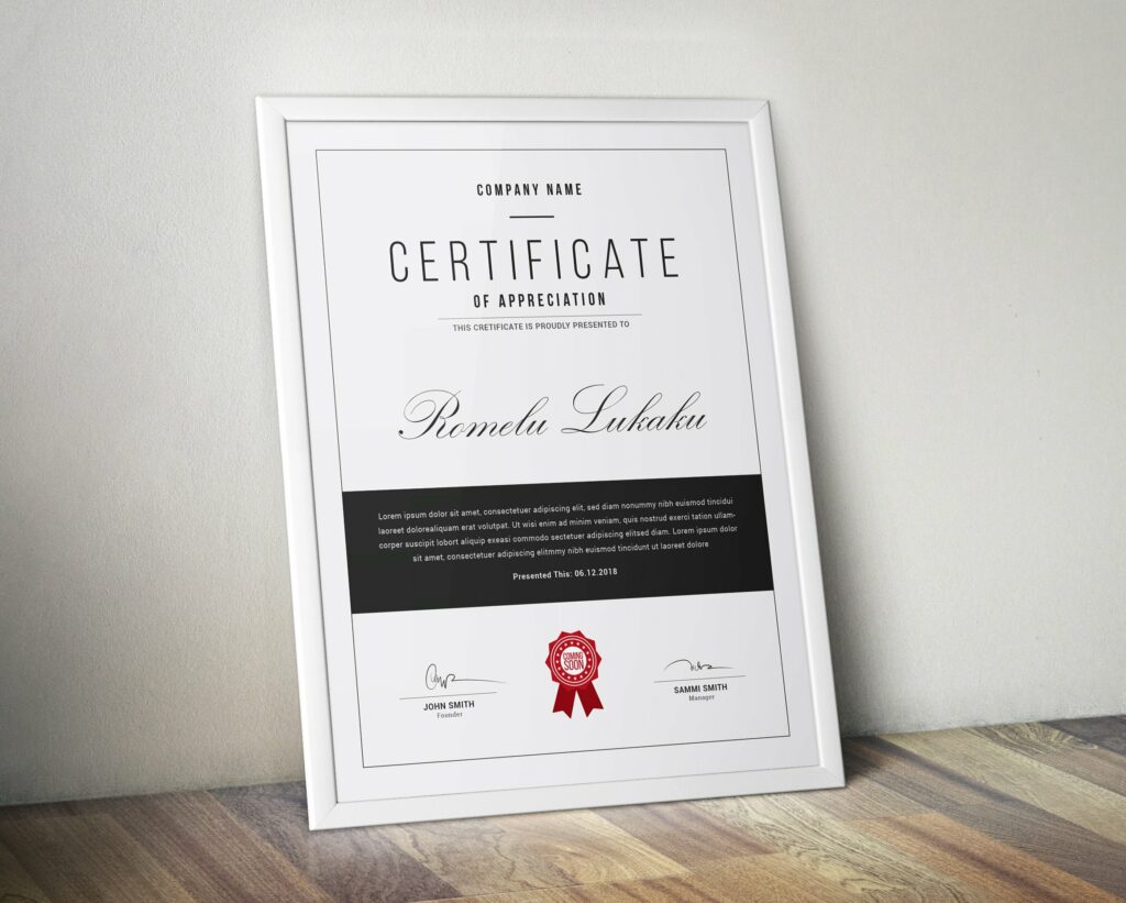 Certificate – MasterBundles