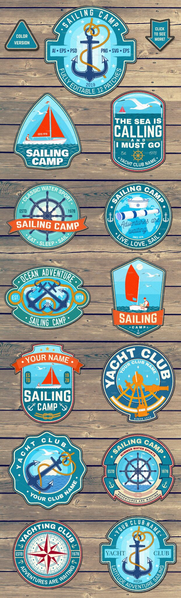 Outdoor Adventure Patches/Badges – MasterBundles