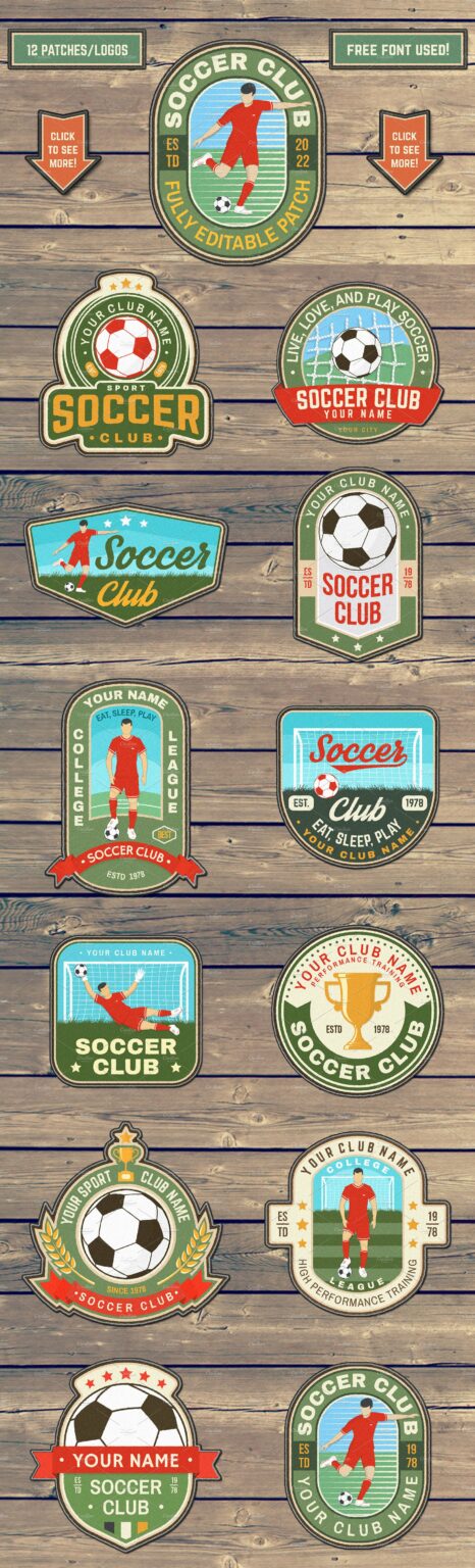 Soccer Club Patches/Logos – MasterBundles