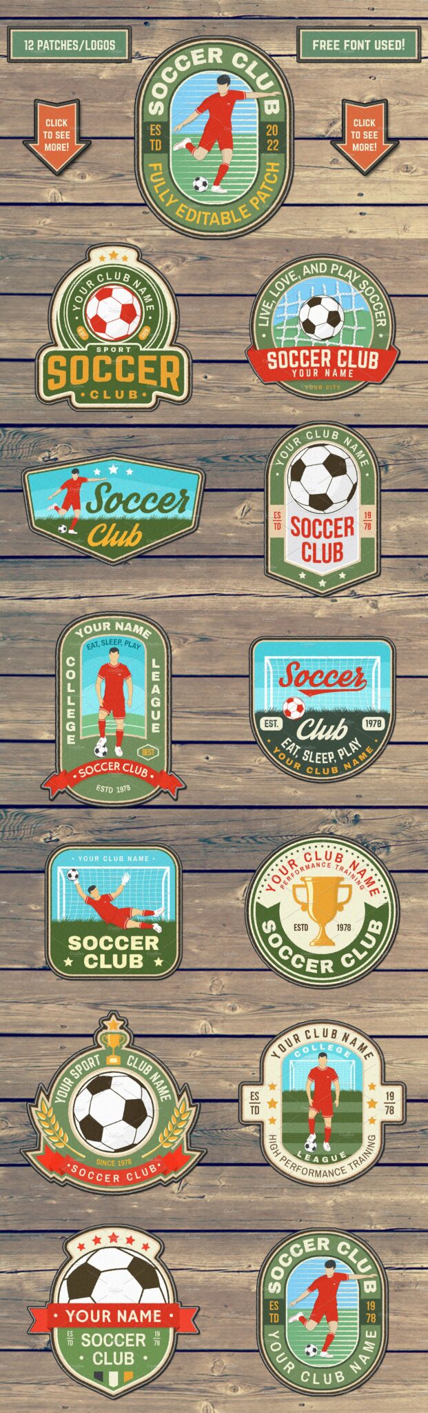 Soccer Club Patches/Logos – MasterBundles