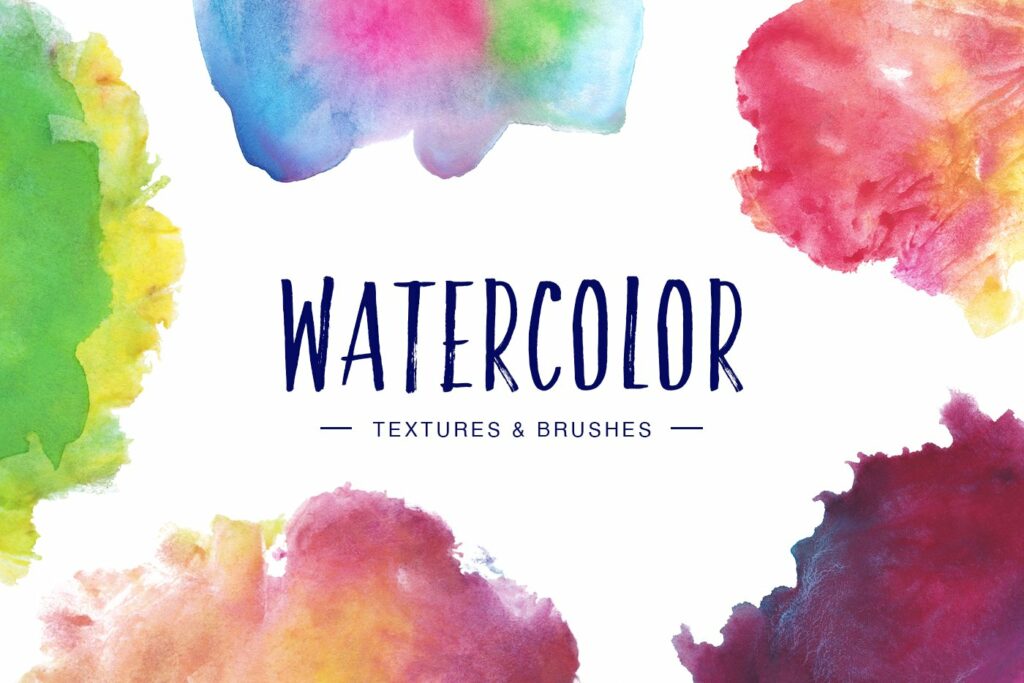 Watercolor Textures & Brushes – MasterBundles