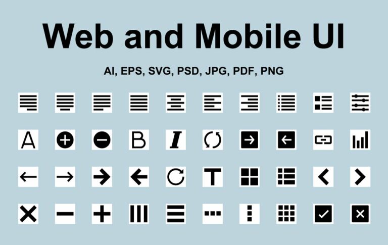 Web and Mobile UI ICons – MasterBundles