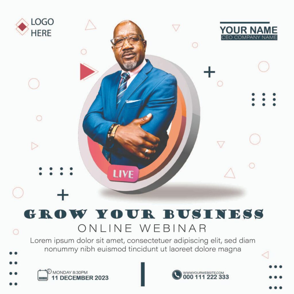 Online webinar flyer template package - MasterBundles