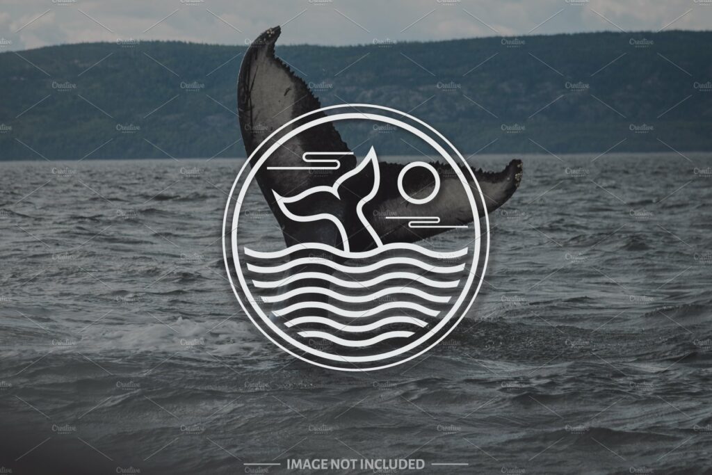 Whale tail logo design template – MasterBundles