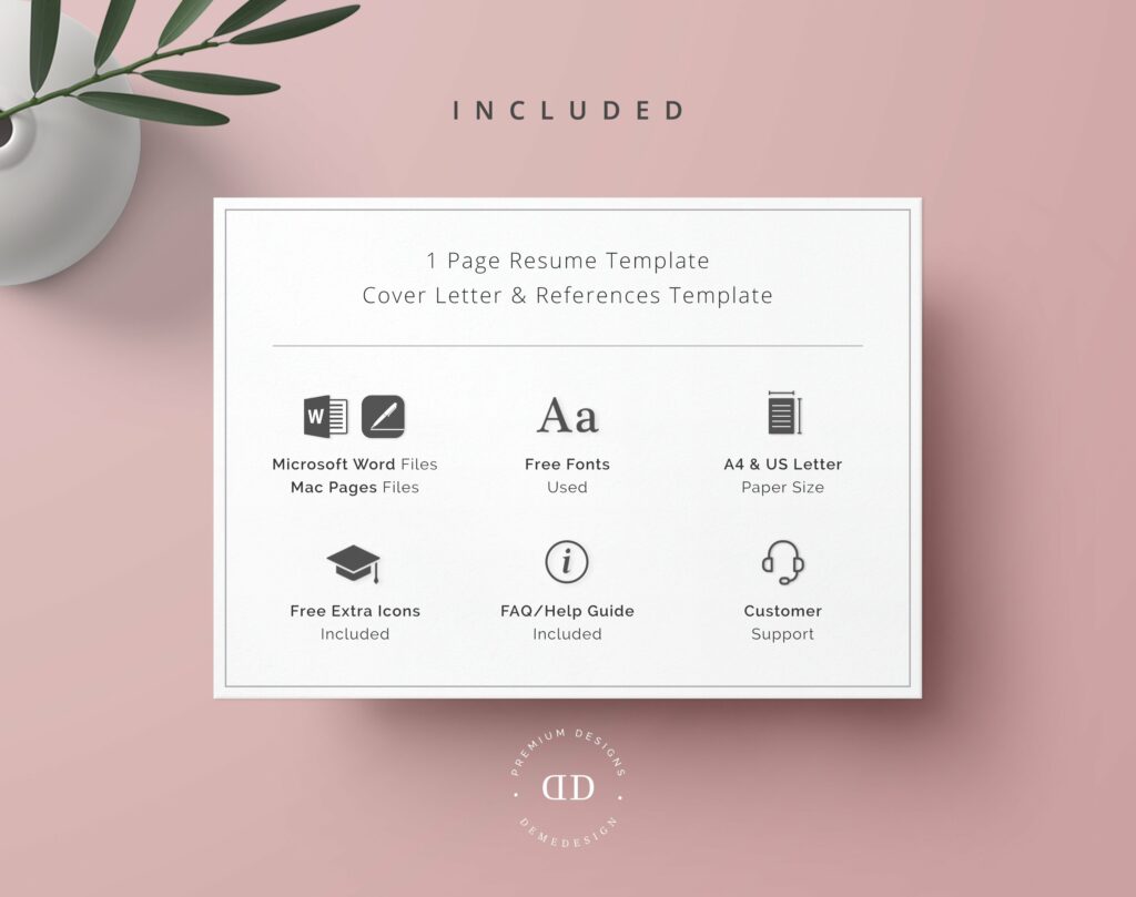 Compact One Page Resume Template Kit – MasterBundles