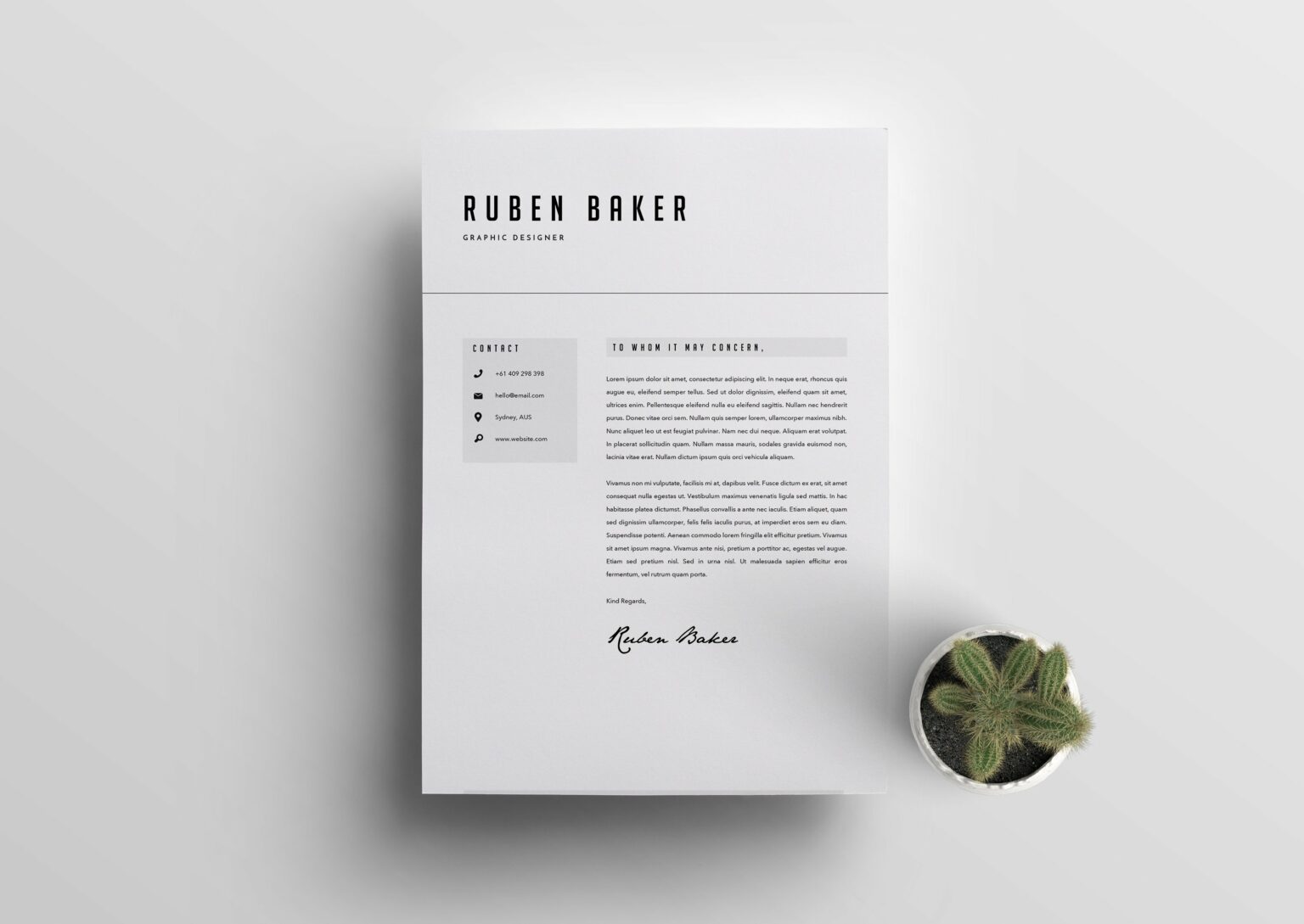 Resume Template 3 Page | CV Template – MasterBundles