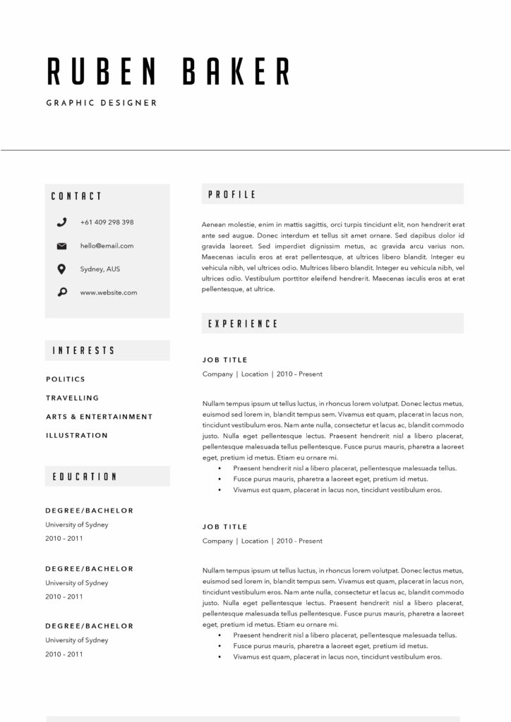Resume Template 3 Page | CV Template – MasterBundles