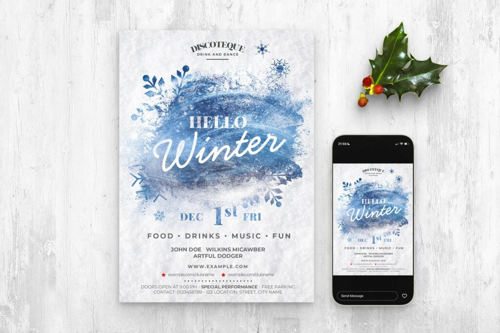 Winter Flyer Template – MasterBundles