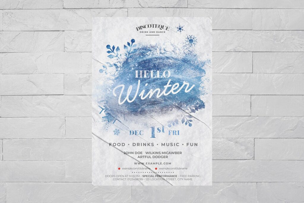 Winter Flyer Template – MasterBundles