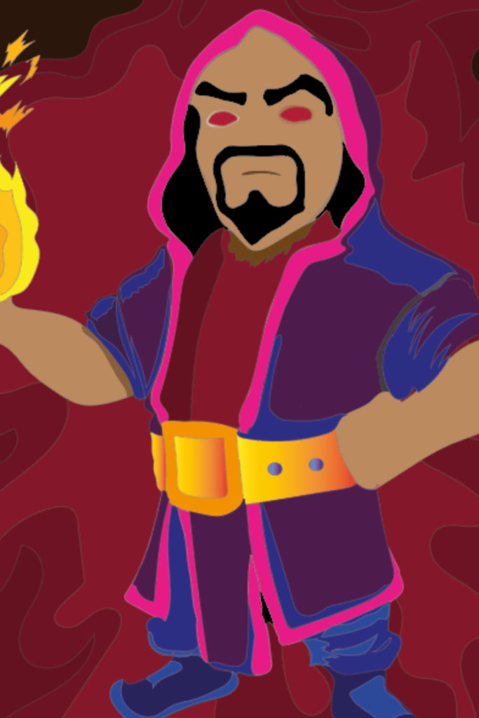 illustration of Clash Of Clan Wizard - MasterBundles