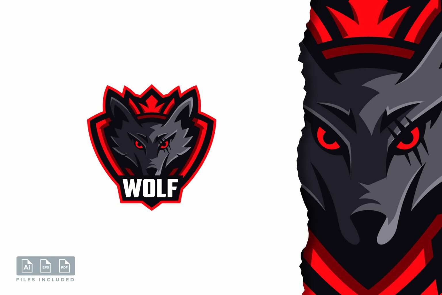 Wolf head logo design – MasterBundles