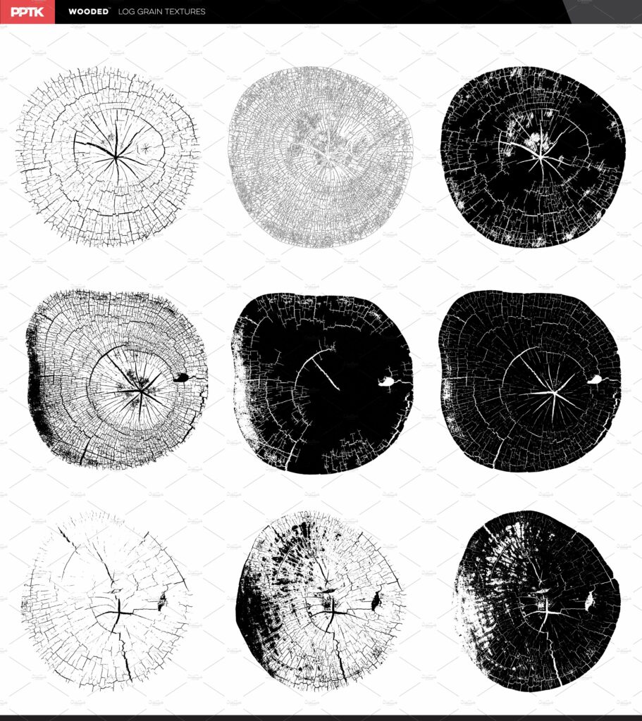 WOODED - Wood Log Grain Texture Pack – MasterBundles