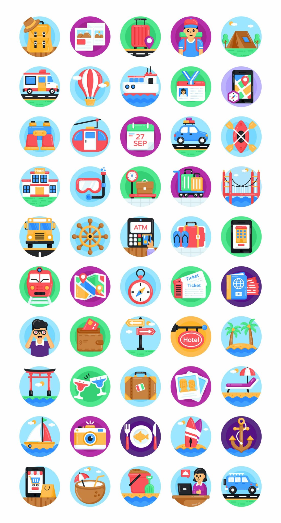 50 World Tourism day Icons – MasterBundles