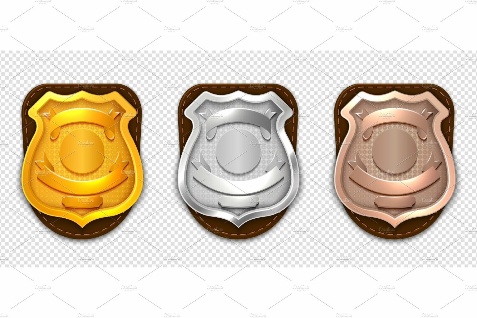 Realistic police badges. Security – MasterBundles