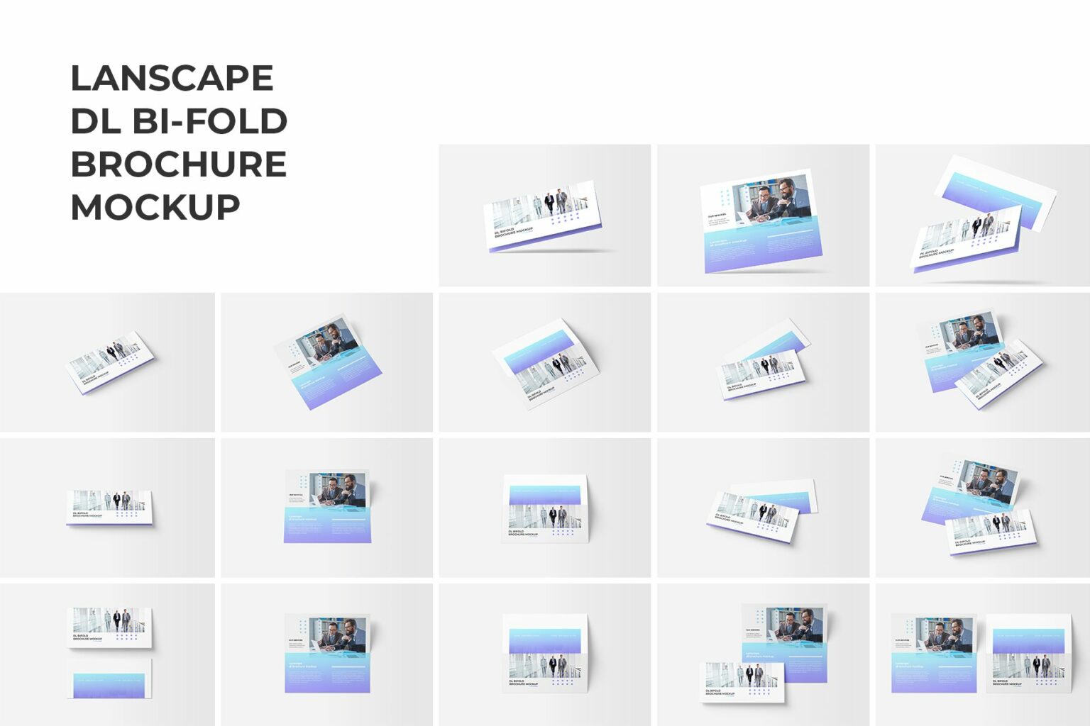 Landscape DL Bi-Fold Brochure Mockup – MasterBundles