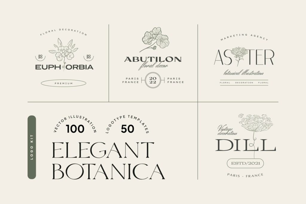 Elegant Botanica | Logo Kit – MasterBundles