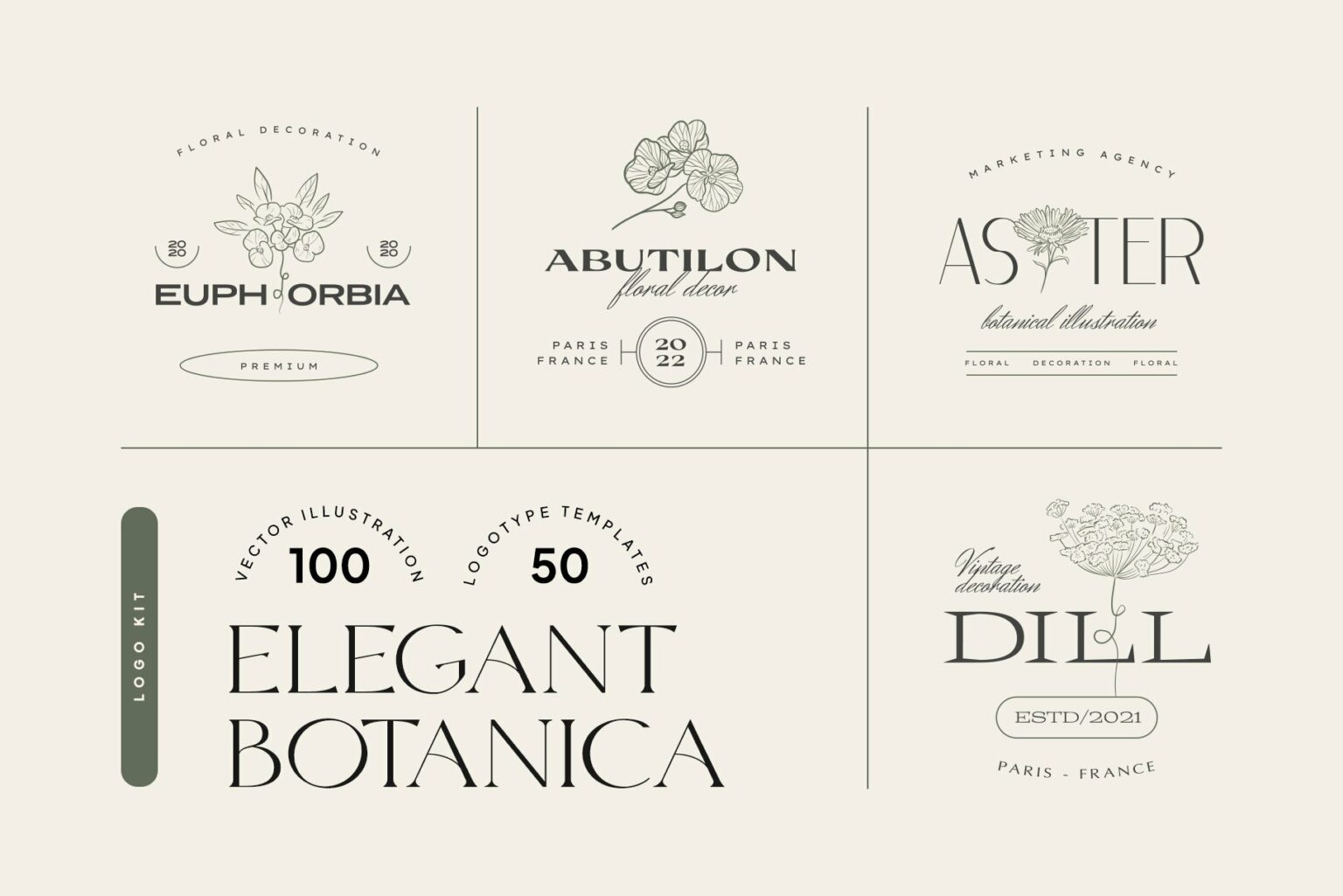 Elegant Botanica | Logo Kit – MasterBundles