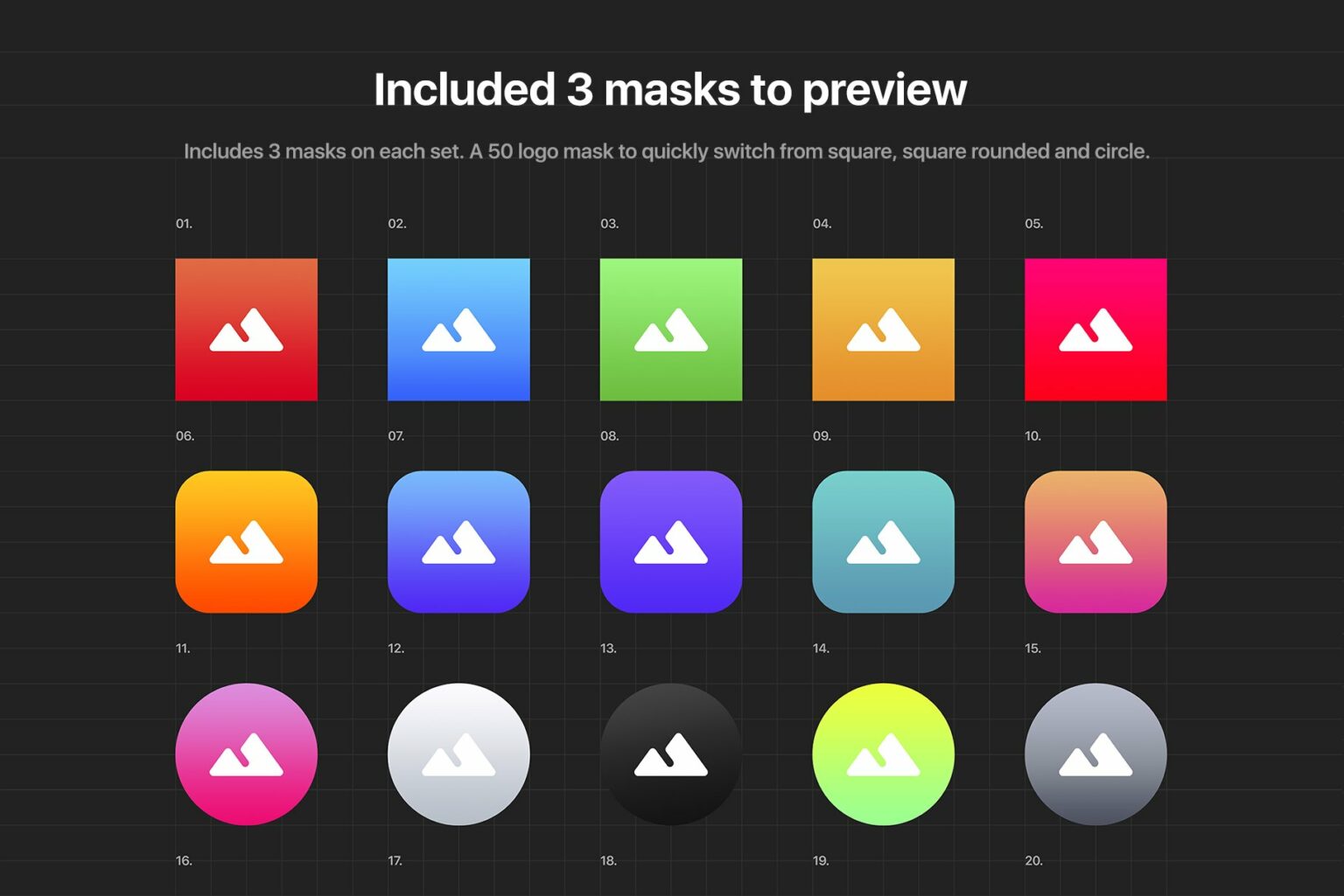 Mobile OS Icon Template Mockup - PSD – MasterBundles