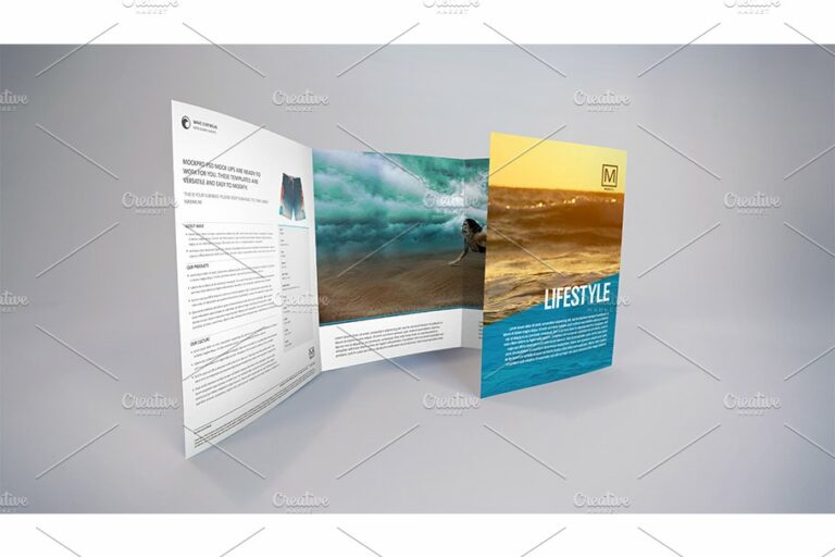 Gatefold Brochure Mockups – MasterBundles