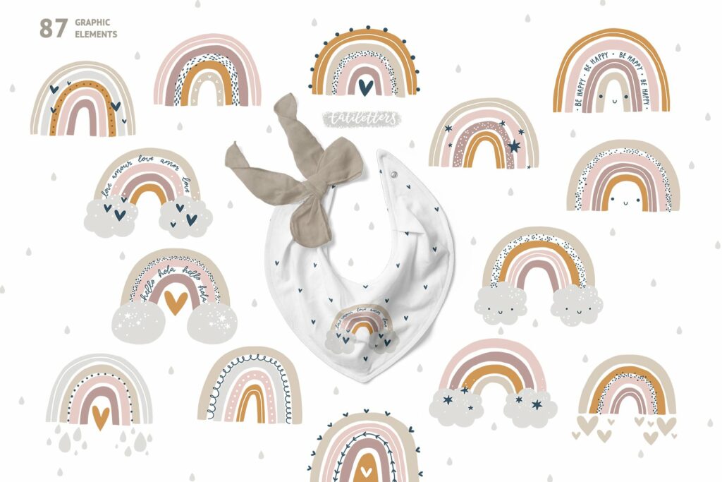 Rainbow Bundle | Clipart & Patterns – MasterBundles