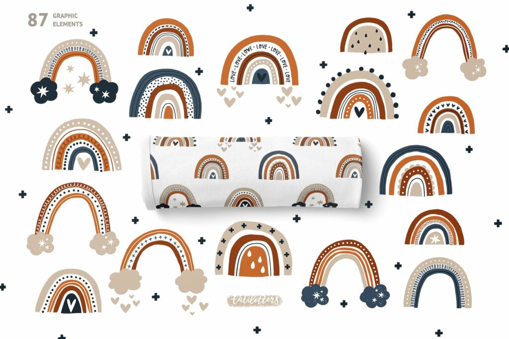 Rainbow Bundle | Clipart & Patterns – MasterBundles