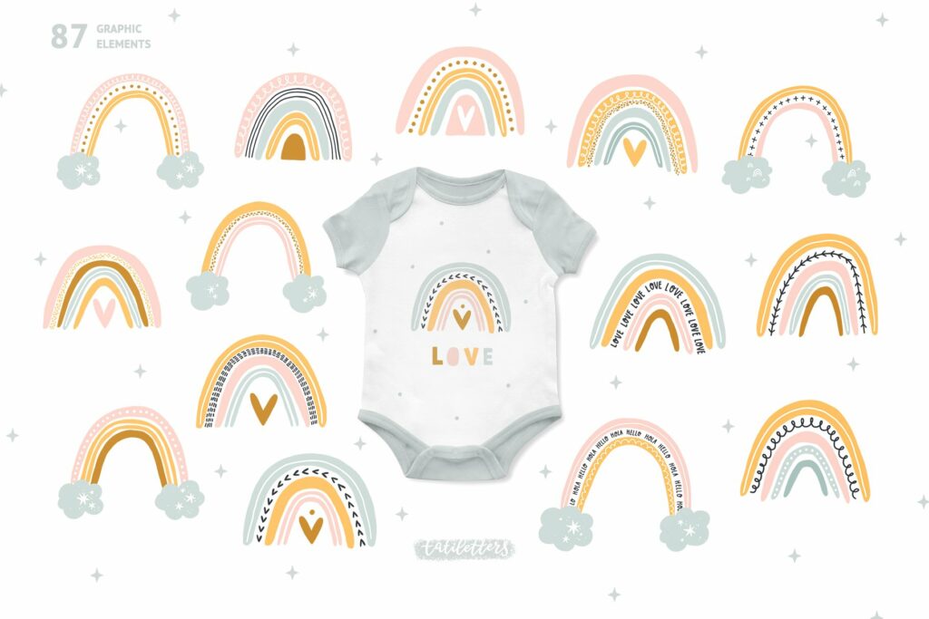 Rainbow Bundle | Clipart & Patterns – MasterBundles