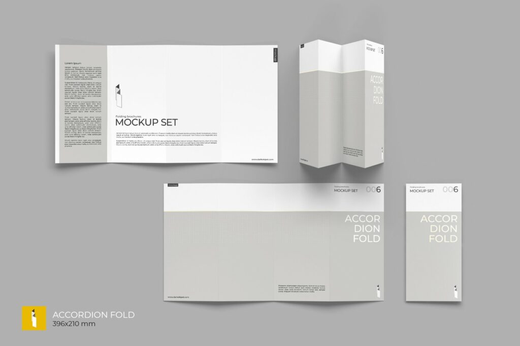 Folding Brochure Mockup Set – MasterBundles