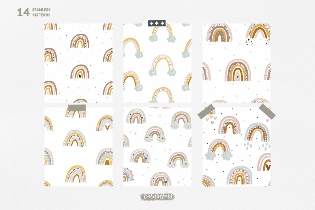 Rainbow Bundle | Clipart & Patterns – MasterBundles