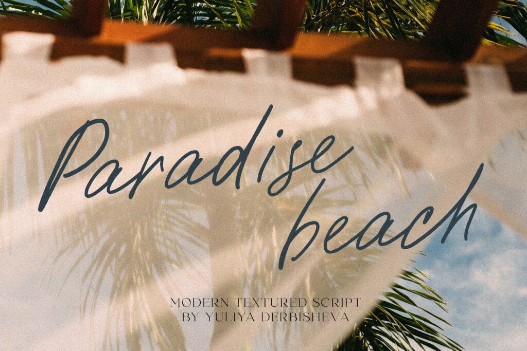 Paradise beach script font textured – MasterBundles