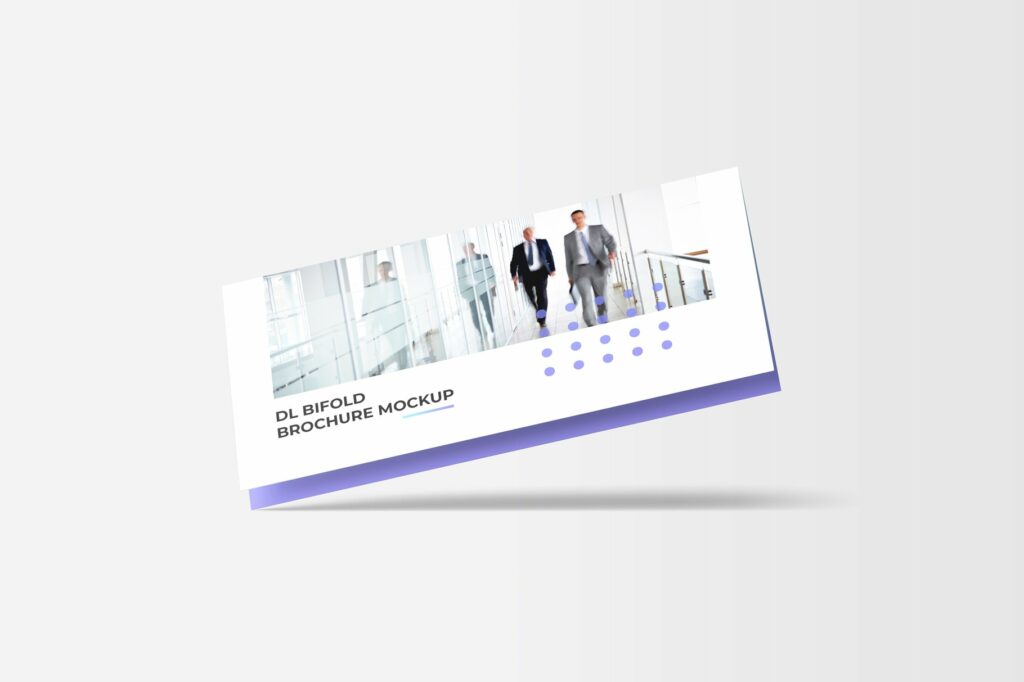 Landscape DL Bi-Fold Brochure Mockup – MasterBundles