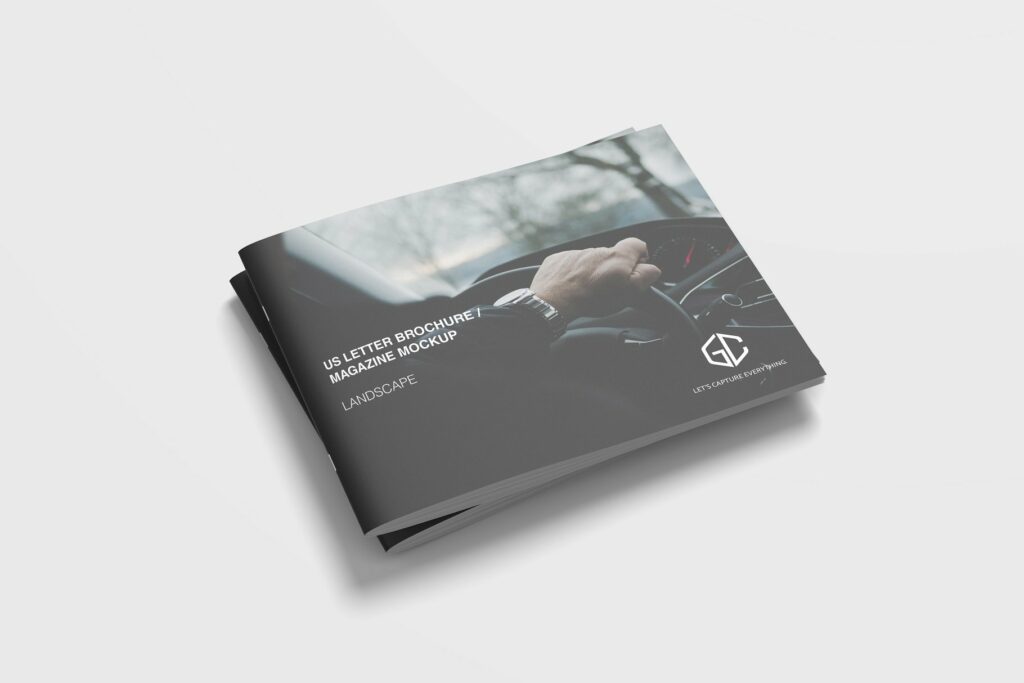 US Letter Landscape Brochure Mockup – MasterBundles