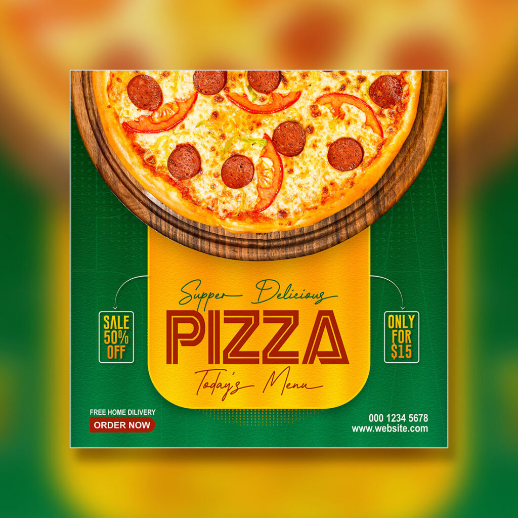 pizza sale social media ads or promotion template - MasterBundles