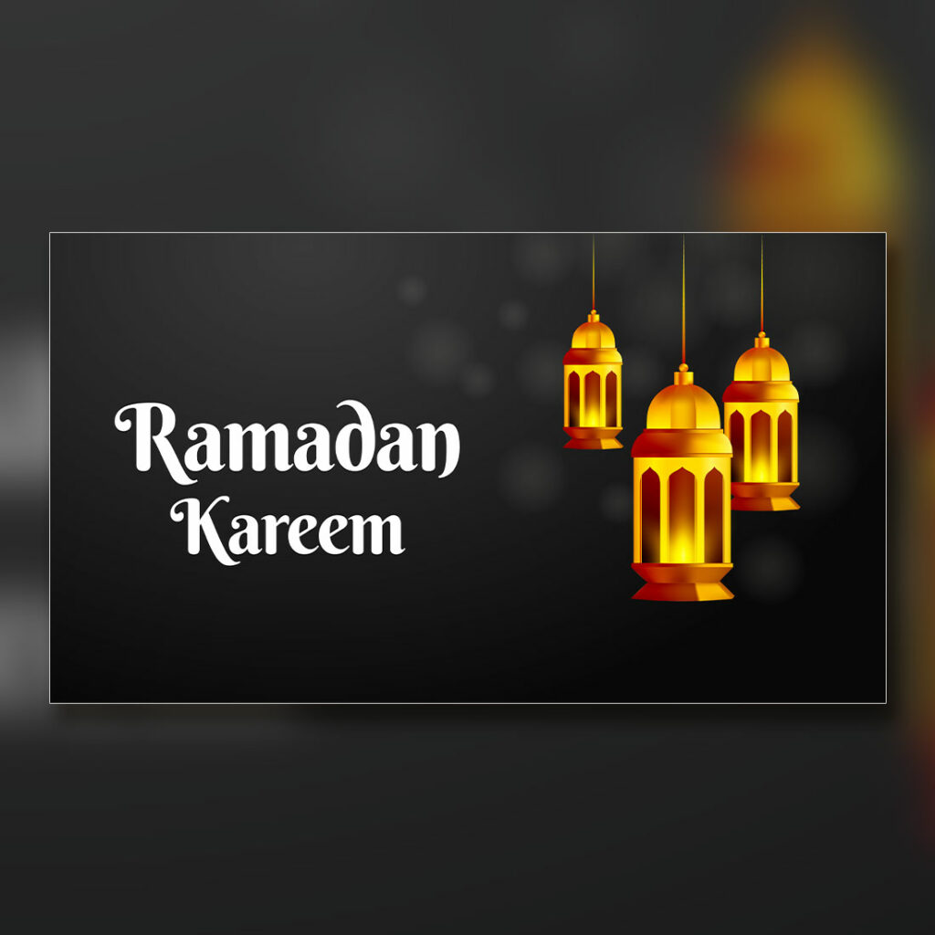 Islamic Holy Month of Ramadan Mubarak vector design with Ramadan moon ...
