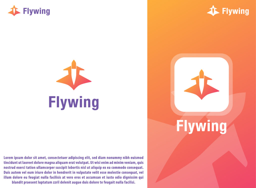 Airplane modern Logo Design, Flywing. - MasterBundles