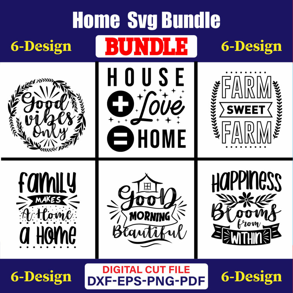 Home SVG T-shirt Design Bundle Vol-01 - MasterBundles