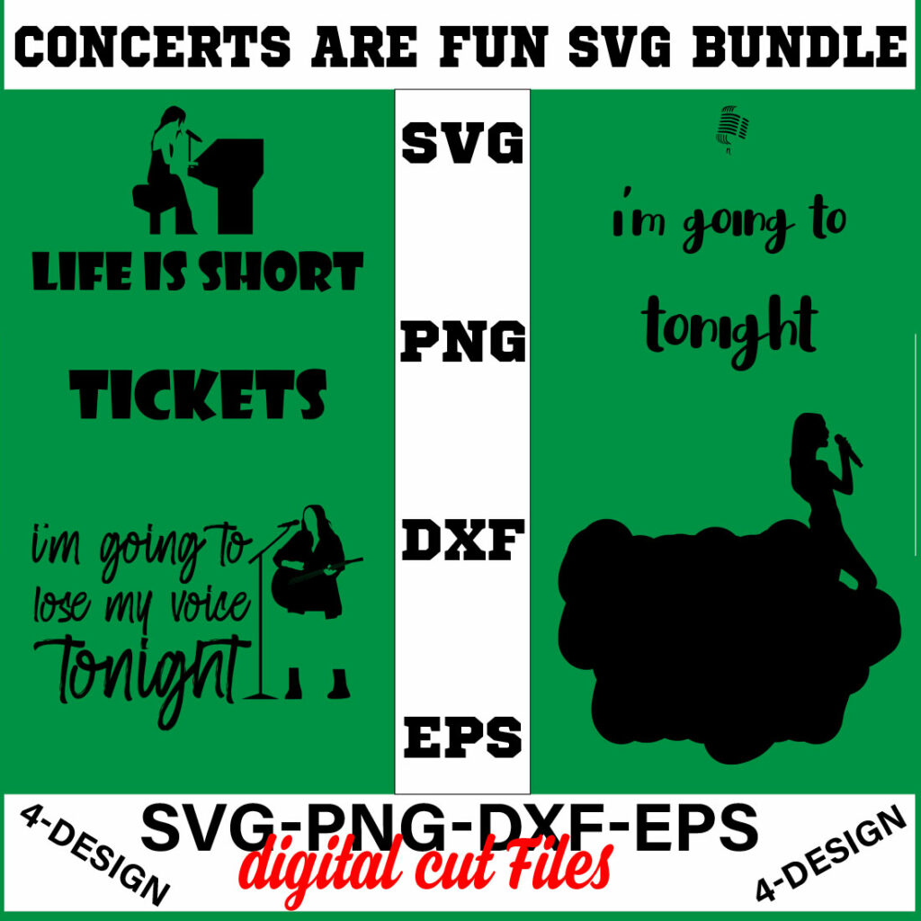 Concerts are Fun SVG T-shirt Design Bundle Volume-02 - MasterBundles