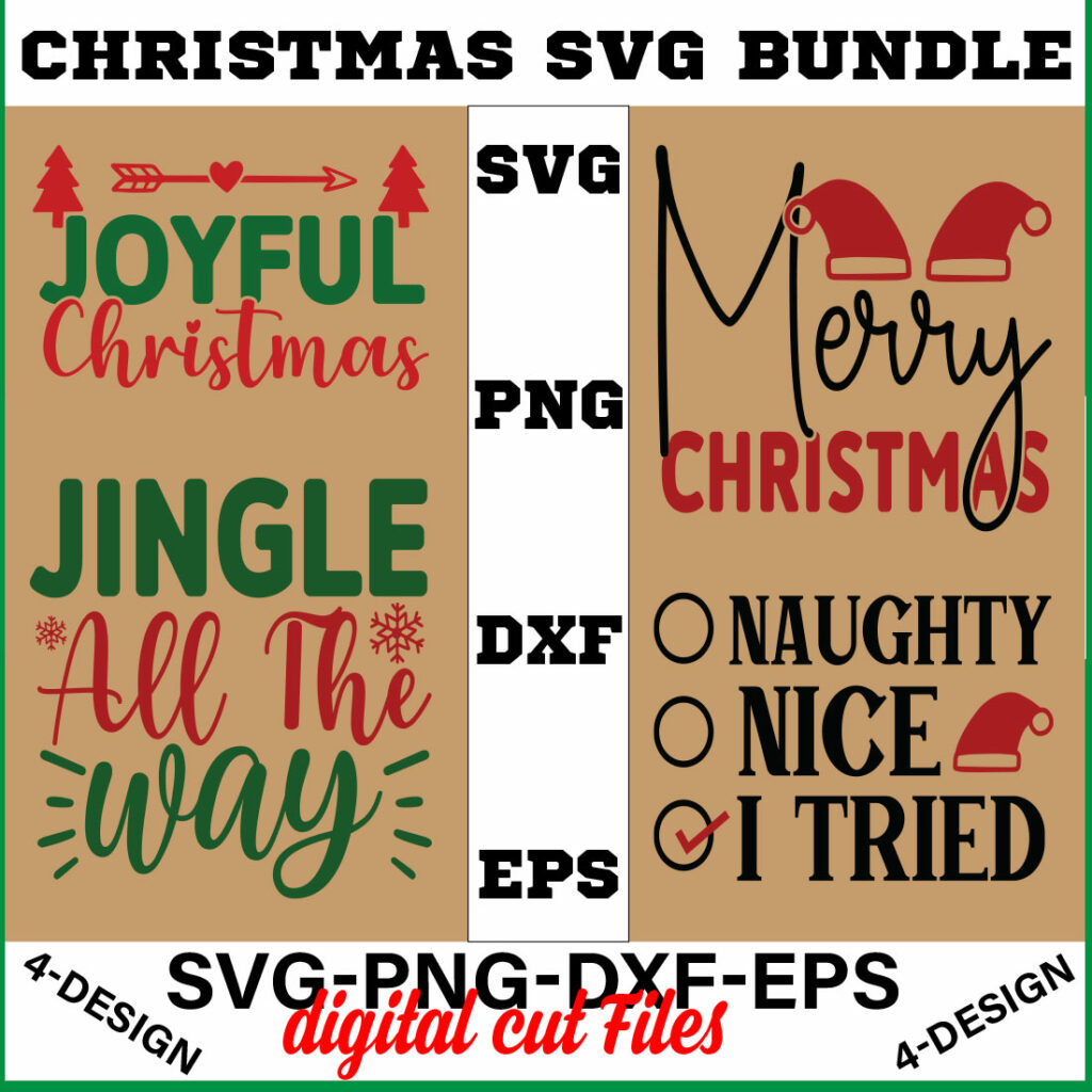 Christmas SVG Bundle Funny Christmas SVG Cut File Cricut Clip art Commercial Use Holiday SVG ...