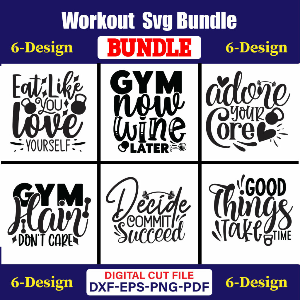 Workout T-shirt Design Bundle Vol-01 - MasterBundles