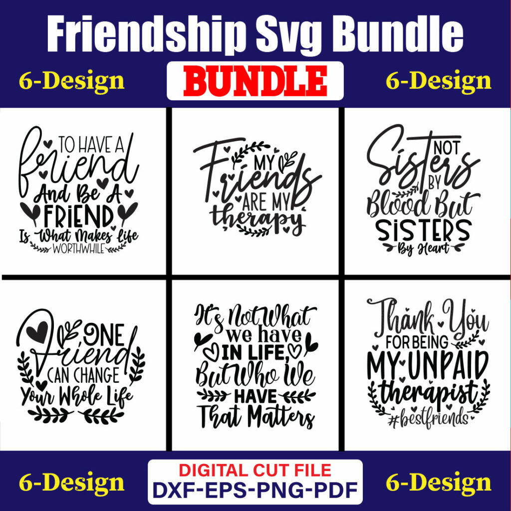 Friendship SVG T-shirt Design Bundle Vol-02 - MasterBundles