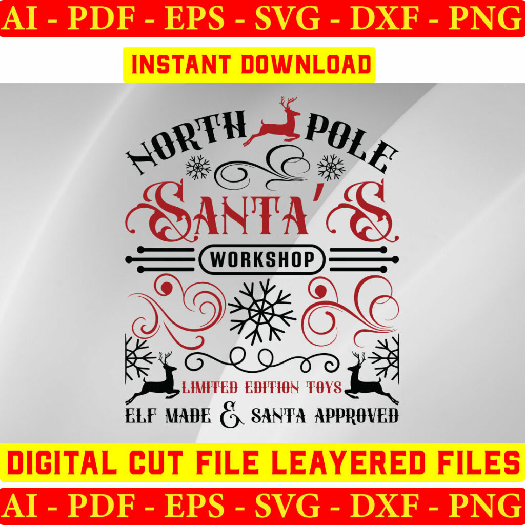 North Pole Santas Workshop Limited Edition Toys Elf Made & Santa ...