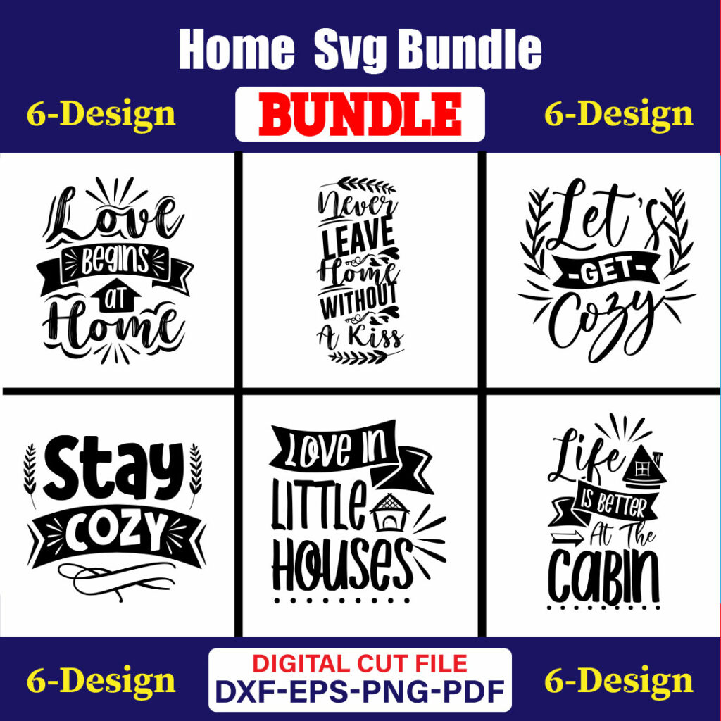 Home SVG T-shirt Design Bundle Vol-03 - MasterBundles